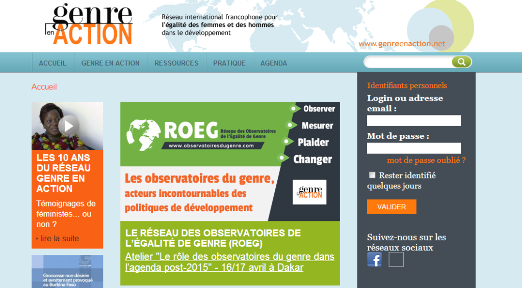 Site internet de Genre en Action - Centre de Ressources - Sidaction